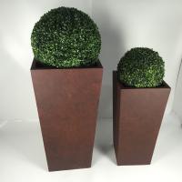 China Matte Blue Fiber Reinforced Planter 47kg with Drainage Holes - 5-8 Year Lifespan Waterproof Outdoor Planter for sale