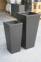 China Matte Blue Fiber Reinforced Planter 47kg with Drainage Holes - 5-8 Year Lifespan Waterproof Outdoor Planter for sale