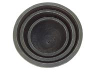 China Landscaping Design Plain Surface Hand Carved Fiber Cement Round Flower Planter for sale
