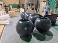 China Fiberglass Round Planter Box with Custom Matte or Shiny Finish - 10 Day Sample & 30 Day Production for sale