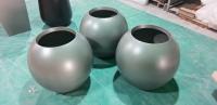 China Fiberglass Round Planter Box with Custom Matte or Shiny Finish - 10 Day Sample & 30 Day Production for sale