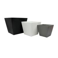 China Custom Fiberglass Flower Planters 30-40 Day Production in Round Square Rectangular Shapes for Indoor Outdoor Gardens for sale