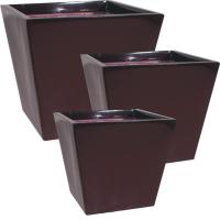 China Custom Fiberglass Flower Planters 30-40 Day Production in Round Square Rectangular Shapes for Indoor Outdoor Gardens for sale