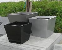 China Custom Fiberglass Flower Planters 30-40 Day Production in Round Square Rectangular Shapes for Indoor Outdoor Gardens for sale