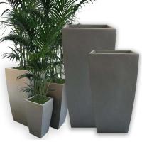 China QUANGUI QG-001 Fiberglass Flower Planter Pots - Customizable Round/Square/Rectangular Shapes, 30-40 Day Production for sale