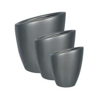 China Modern Fiberglass Rectangular Flower Pots with Matte Finish - Custom Sizes 30-40 Day Production CE/RoHS Certified for sale