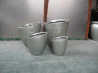 China Modern Fiberglass Rectangular Flower Pots with Matte Finish - Custom Sizes 30-40 Day Production CE/RoHS Certified for sale