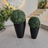 China Modern Fiberglass Rectangular Flower Pots with Matte Finish - Custom Sizes 30-40 Day Production CE/RoHS Certified for sale