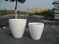 China Nordic Modern Fiberglass Garden Planter with Marble Finish - 30-40 Day Production, Custom Shapes & Sizes for sale