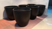 China Nordic Modern Fiberglass Garden Planter with Marble Finish - 30-40 Day Production, Custom Shapes & Sizes for sale