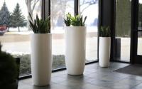 China Large Round Fiberglass Flower Pots for Outdoor Street Landscaping - 30-40 Day Production, Custom Sizes & Finishes for sale