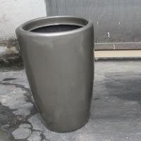 China Large Round Fiberglass Flower Pots for Outdoor Street Landscaping - 30-40 Day Production, Custom Sizes & Finishes for sale