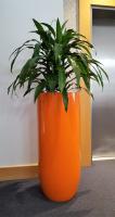 China Large Round Fiberglass Flower Pots for Outdoor Street Landscaping - 30-40 Day Production, Custom Sizes & Finishes for sale