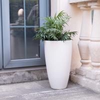 China Large Round Fiberglass Flower Pots for Outdoor Street Landscaping - 30-40 Day Production, Custom Sizes & Finishes for sale