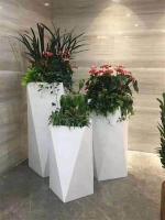 China Customizable Round Fiberglass Planter Pots - 30-40 Day Production, Multiple Sizes for Indoor/Outdoor Gardens for sale