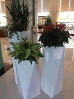China Customizable Round Fiberglass Planter Pots - 30-40 Day Production, Multiple Sizes for Indoor/Outdoor Gardens for sale