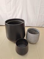 China Round Shape Fiberglass Flower Pots GRP Planter Box - 30-40 Day Production, Custom Sizes for Hotel Outdoor Indoor Use for sale