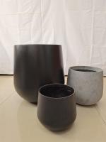 China Round Shape Fiberglass Flower Pots GRP Planter Box - 30-40 Day Production, Custom Sizes for Hotel Outdoor Indoor Use for sale