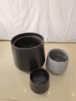 China Round Shape Fiberglass Flower Pots GRP Planter Box - 30-40 Day Production, Custom Sizes for Hotel Outdoor Indoor Use for sale