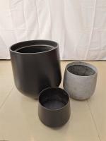 China Round Shape Fiberglass Flower Pots GRP Planter Box - 30-40 Day Production, Custom Sizes for Hotel Outdoor Indoor Use for sale