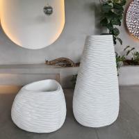 China Fiberglass Large Resin GRP Planter Box for Garden Indoor Outdoor Decor Custom Size 30pcs MOQ for sale