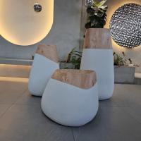 China Fiberglass Large Resin GRP Planter Box for Garden Indoor Outdoor Decor Custom Size 30pcs MOQ for sale
