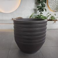 China Custom Logo FRP Fiberglass Flower Pots Tall Large Planter for Indoor Outdoor Garden Use for sale