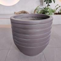 China Custom Logo FRP Fiberglass Flower Pots Tall Large Planter for Indoor Outdoor Garden Use for sale