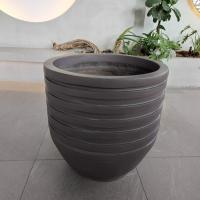 China Custom Logo FRP Fiberglass Flower Pots Tall Large Planter for Indoor Outdoor Garden Use for sale