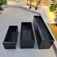 China Matte Black Fiberglass Flower Pots - 30-40 Day Production, CE/Rohs/ISO9001 Certified Outdoor Planters for sale