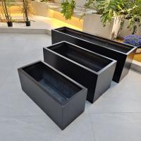 China Matte Black Fiberglass Flower Pots - 30-40 Day Production, CE/Rohs/ISO9001 Certified Outdoor Planters for sale