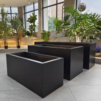 China Matte Black Fiberglass Flower Pots - 30-40 Day Production, CE/Rohs/ISO9001 Certified Outdoor Planters for sale