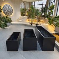 China Matte Black Fiberglass Flower Pots - 30-40 Day Production, CE/Rohs/ISO9001 Certified Outdoor Planters for sale