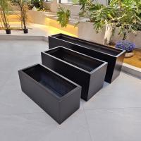 China Matte Black Fiberglass Flower Pots - 30-40 Day Production, CE/Rohs/ISO9001 Certified Outdoor Planters for sale