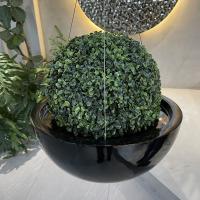 China Bowl Shape Black Fiberglass Plant Pots - 30-40 Day Production, Custom Sizes & Finishes for Indoor/Outdoor Gardens for sale