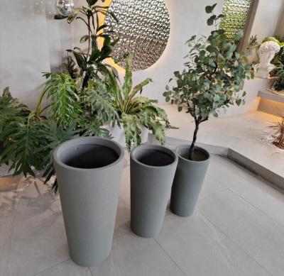 China Fiberglass Flower Pots Large Outdoor Garden Planter for Real or Artificial Trees Customizable for sale