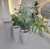 China Fiberglass Flower Pots Large Outdoor Garden Planter for Real or Artificial Trees Customizable for sale