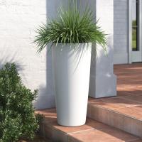 China Fiberglass Flower Pots Large Outdoor Garden Planter for Real or Artificial Trees Customizable for sale