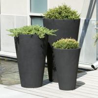 China Fiberglass Flower Pots Large Outdoor Garden Planter for Real or Artificial Trees Customizable for sale