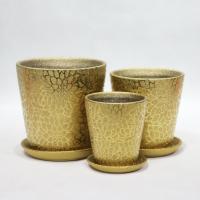 China QUANGUI Glossy Ceramic Flower Pot 1.5 Quart Capacity with Drainage for Indoor Plants and Wedding Decor for sale