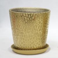 China QUANGUI Glossy Ceramic Flower Pot 1.5 Quart Capacity with Drainage for Indoor Plants and Wedding Decor for sale