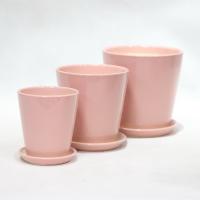 China QUANGUI QG-CM001 Glossy White Ceramic Flower Pot with Drainage Holes - Small Size Lightweight Indoor Planter for sale