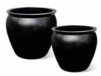 China Large Fiberglass Flower Planters Indoor Outdoor Resin Pots Customized Size 30x30x60cm for sale