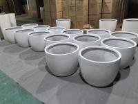 China Fiberglass Flower Planter Pots Customizable Round Square Rectangular for Indoor Outdoor Garden Decor for sale