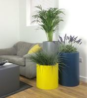 China Custom Fiberglass Flower Plant Pots Round for Indoor Plants 30-40 Days Lead Time for sale
