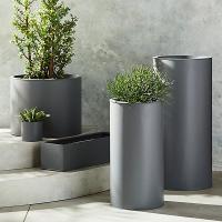 China Custom Fiberglass Flower Plant Pots Round for Indoor Plants 30-40 Days Lead Time for sale