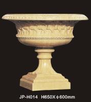 China QUANGUI Natural Sandstone Flower Pots - Small Size, Hand Carved, Waterproof & Fireproof Planters for sale
