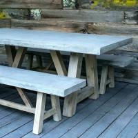 China QG 000 Outdoor Concrete Dining Table - GRC Construction, 10-500 Sets Capacity, Weather-Resistant for Patio & Garden for sale