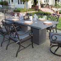 China QG 000 Outdoor Concrete Dining Table - GRC Construction, 10-500 Sets Capacity, Weather-Resistant for Patio & Garden for sale