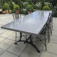 China QG 000 Outdoor Concrete Dining Table - GRC Construction, 10-500 Sets Capacity, Weather-Resistant for Patio & Garden for sale